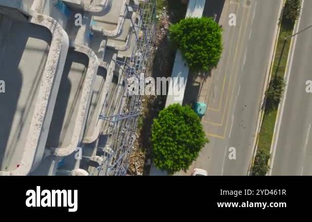 Capture the essence of home construction in 4K, with an aerial view of ...