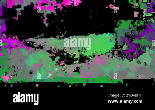 Abstract pixelated interlaced flowing rainbow 8 bit cyber retro game ...