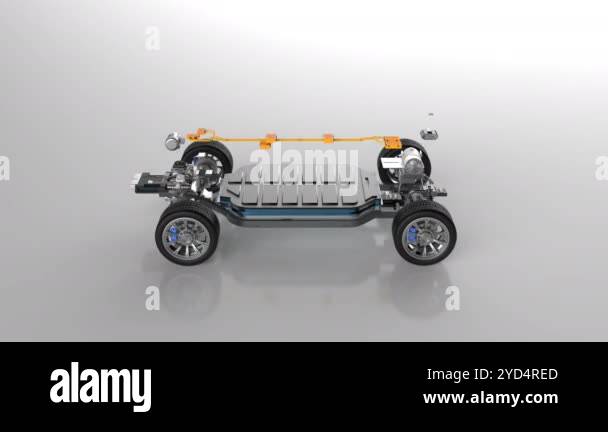 3d rendering exploded view of electric vehicle battery or pack of ...