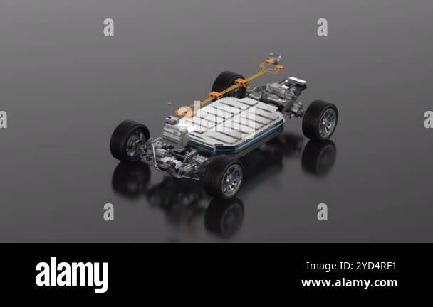 3d rendering exploded view of electric vehicle battery or pack of ...