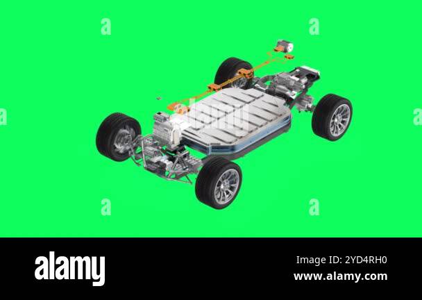 3d rendering exploded view of electric vehicle battery or pack of ...