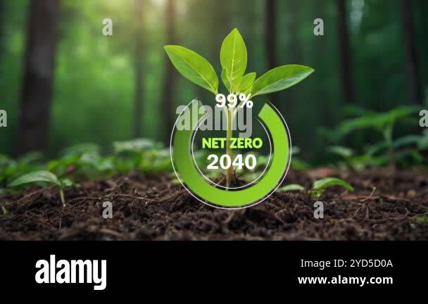 Net Zero Emissions 2050 Countdown Animation Net Zero Carbon Neutral