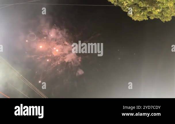 Sky shot firecracker in the sky video on the festival of diwali in ...