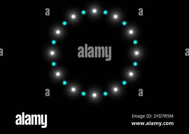 round light frame with flashing light frame animated background space ...