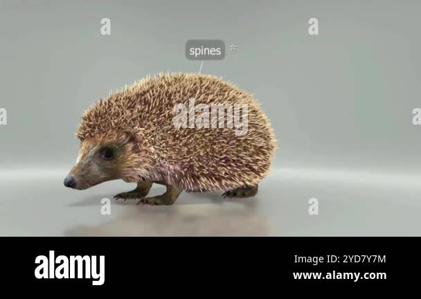 Hedgehog anatomy features a small, rounded body covered in spines for ...