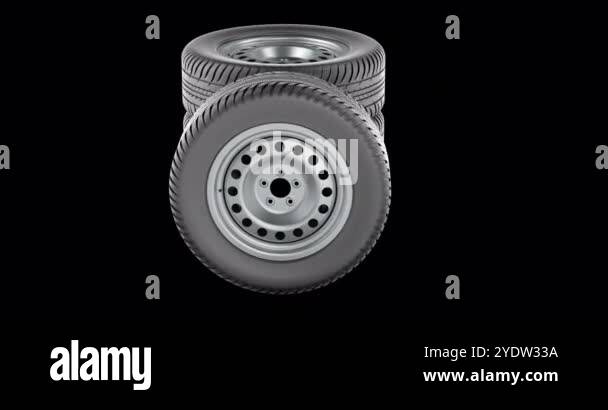 Car steel wheels Stock Videos & Footage - HD and 4K Video Clips - Alamy