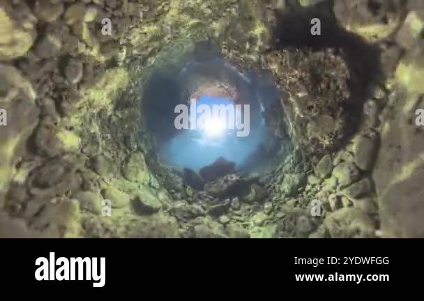 360 panorama spherical vr Close-up of an underwater rock, surrounded by ...