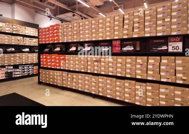Warehouse of brand name shoes in a Department store at Central Village ...