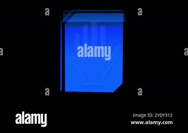 4K Looped Animation of Human Hand HUD Element with Alpha Channel ...