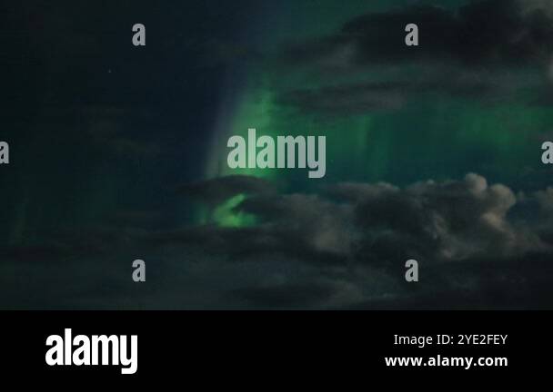 Aurora borealis, natural, real speed footage. Northern lights in the ...