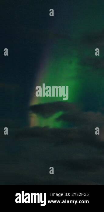 Aurora borealis, natural, real speed footage. Northern lights in the ...