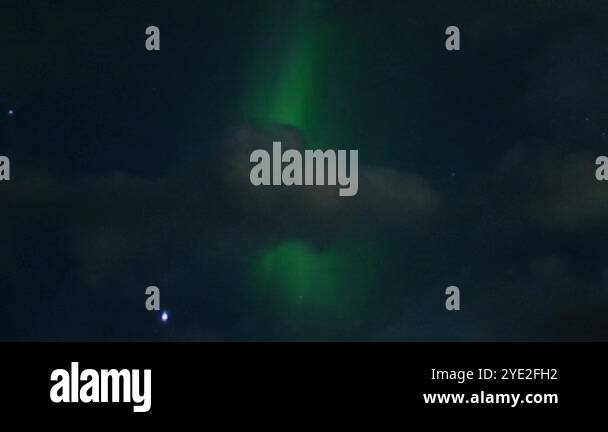 Aurora borealis, natural, real speed footage. Northern lights in the ...
