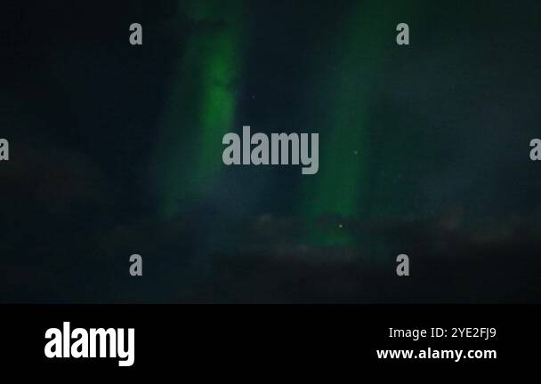 Aurora borealis, natural, real speed footage. Northern lights in the ...