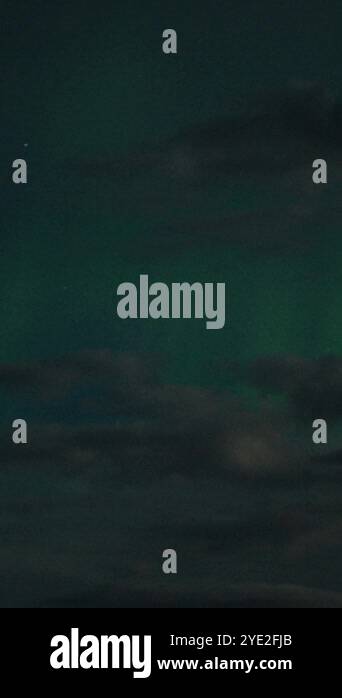 Aurora borealis, natural, real speed footage. Northern lights in the ...
