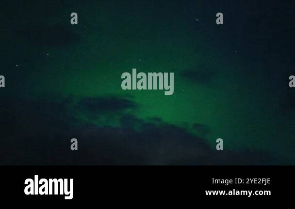 Aurora borealis, natural, real speed footage. Northern lights in the ...