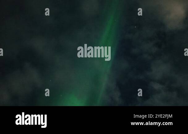 Aurora borealis, natural, real speed footage. Northern lights in the ...