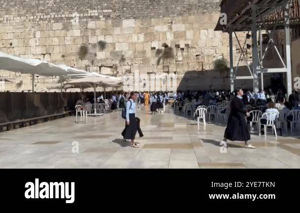 Jerusalem, Israel - October 5, 2024 Orthodox Jewish seminary students ...