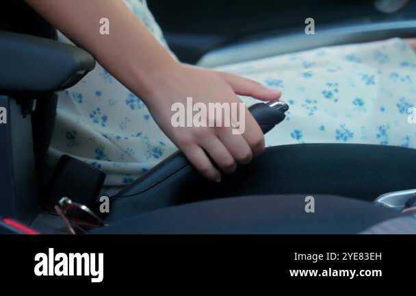 Unrecognizable Caucasian woman female girl car driver rental service ...