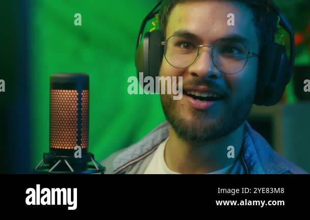 Emotional happy smiling talking excited internet game addicted Indian ...