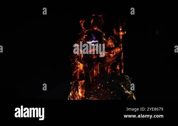 Lord Shiva as destroyer Kaal Bhairava the fierce form doing Shiv Tandav ...