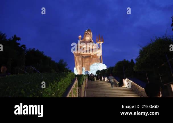 Isolated Statue of holy Hindu God Lord Shiva in Meditation Posture with ...