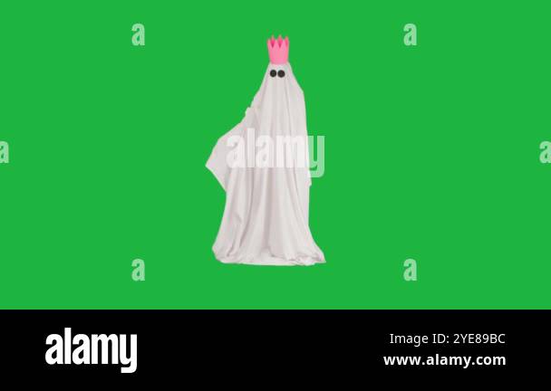 Person dressed as ghost posing at camera. Halloween ghost in white ...