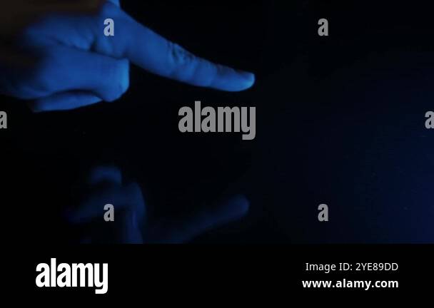 Cyber security modern technology infographics. Woman hand finger in ...