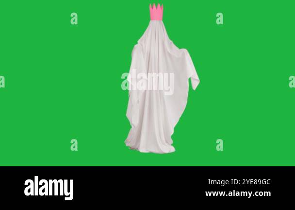 Person dressed as ghost posing at camera. Halloween ghost in white ...