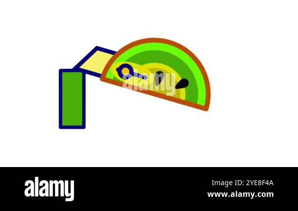 Looping Animation of a Paper Cutter Fruit character Design with sharp ...