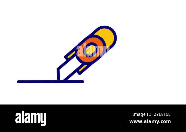 Looping Animation of a Paper Cutter Design with sharp precision ...