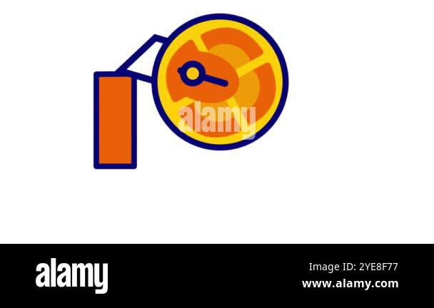 Looping Animation of a Paper Cutter Fruit character Design with sharp ...