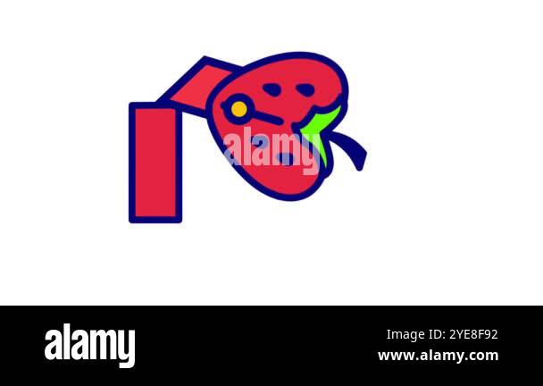 Looping Animation of a Paper Cutter Fruit character Design with sharp ...