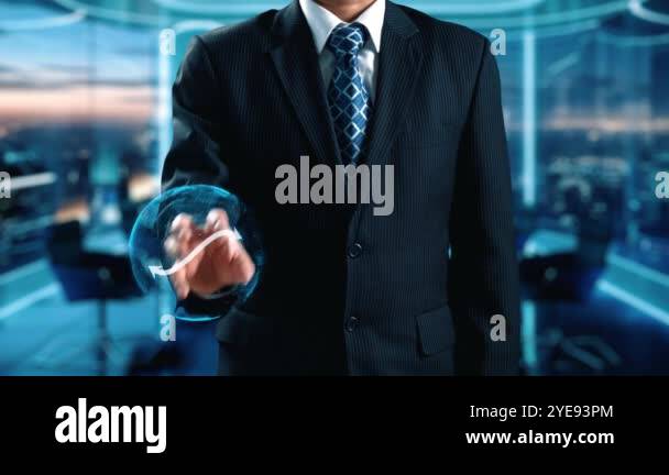 Business person embrace infinite possibilities and essence of infinity ...