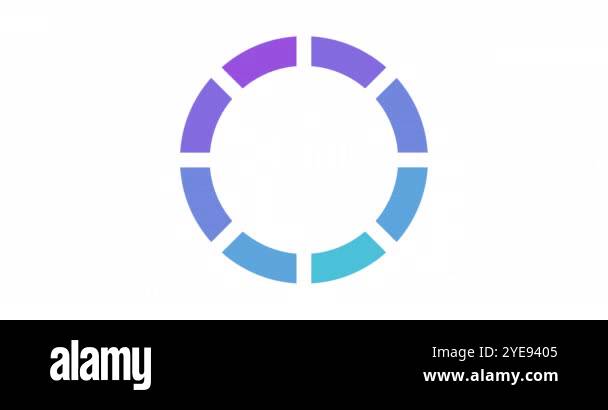 Simple Circle Loading loop animation on the white background. 4K resolution video of loading ...