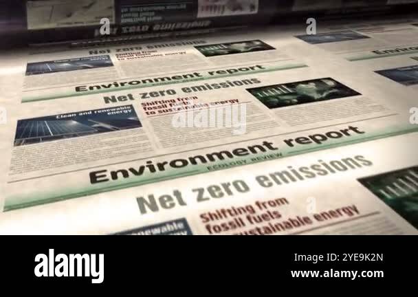 Net zero emissions green energy and decarbonize daily news newspaper ...