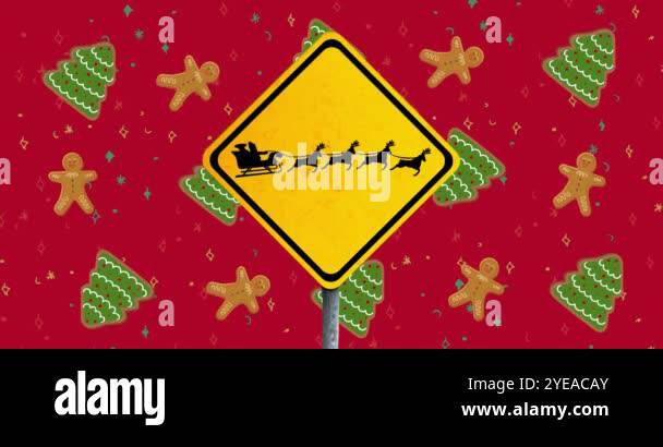 Reindeer crossing sign Stock Videos & Footage - HD and 4K Video Clips ...