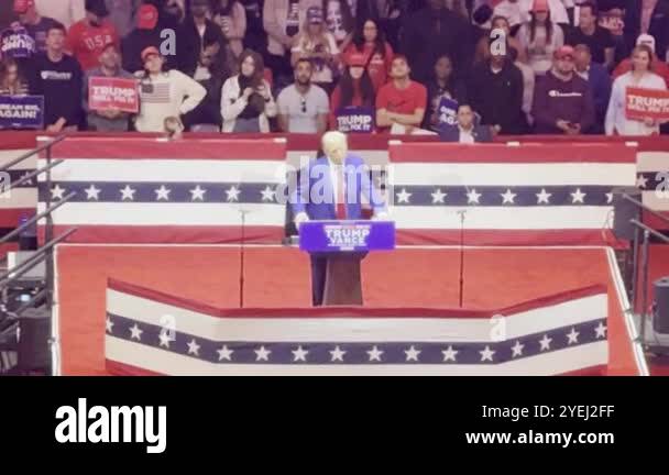 October 27, 2024, New York, USA: Donald Trump speaks at the Iconic ...