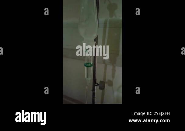 Set of IV fluid intravenous saline drip hospital room, Medical Concept ...