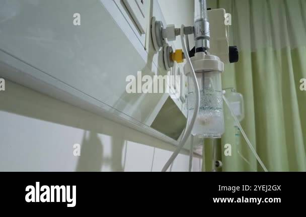 Set of IV fluid intravenous saline drip hospital room, Medical Concept ...