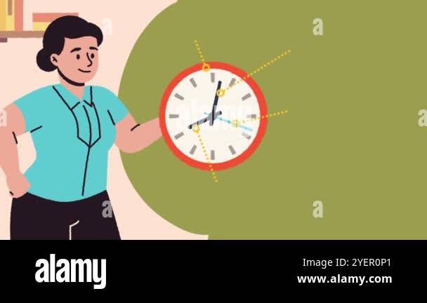 Cartoon clock time school Stock Videos & Footage - HD and 4K Video ...