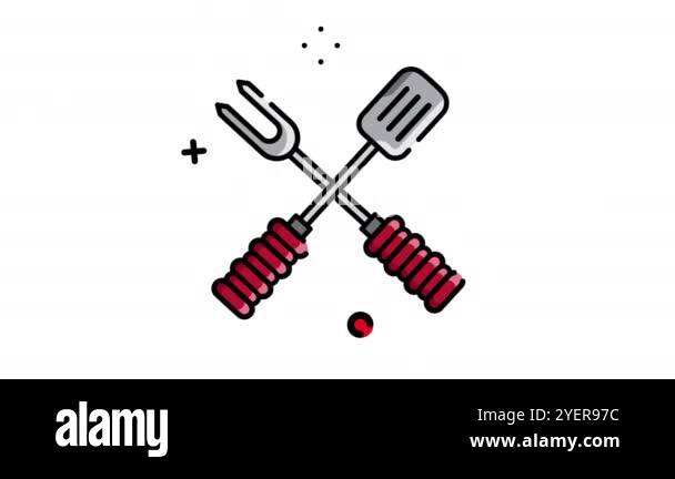 Cooking spatula icon vector Stock Videos & Footage - HD and 4K Video ...