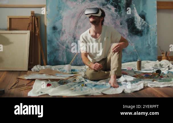 An Artist Uses VR to Immerse Himself in a Virtual Studio, Creating and ...
