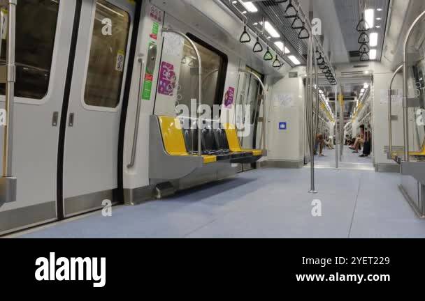 Singapore, 14 Oct 2024: interior Mass Rapid Transit component of the ...