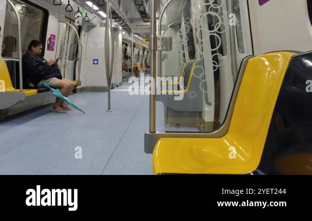 Singapore, 14 Oct 2024: interior Mass Rapid Transit component of the ...
