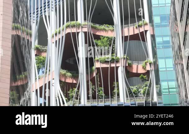 Singapore- 27 Oct 2024: View of CapitaSpring building in downtown of ...