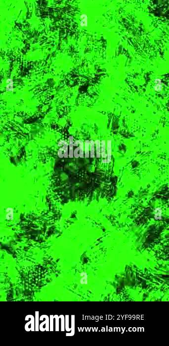 vertical green screen grunge stop motion textured overlay, loop ...