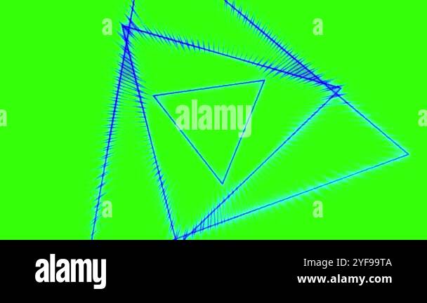 green screen triangular modern abstract background, mesmerizing VJ Loop motion backdrop ...