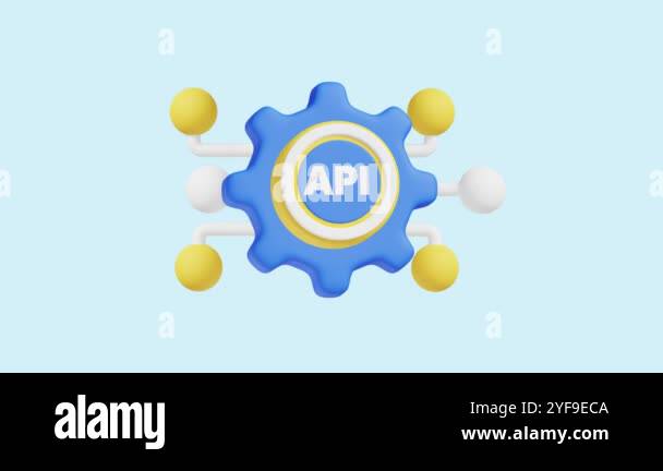 API Setting 3D Icon: Ideal for business, technology, websites, apps ...