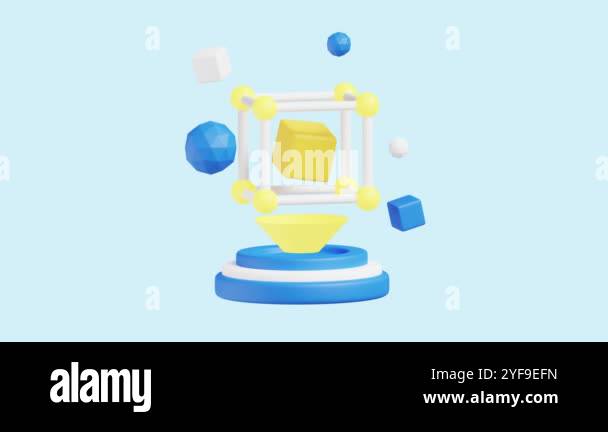 Future of AI animated 3d icon. Great for business, technology, company ...