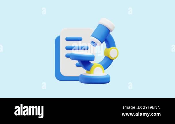 Research File animated 3d icon. Great for business, technology, company ...